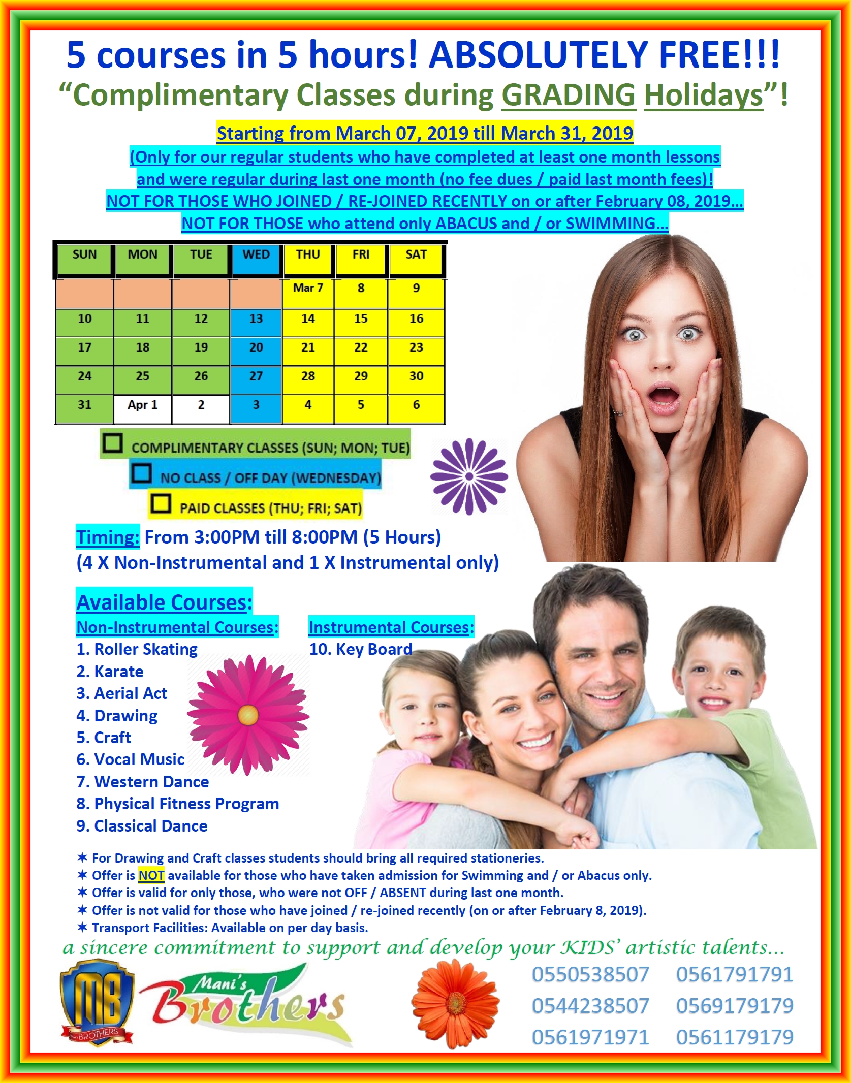 COMPLIMENTARY CLASSES – Mani's BROTHERS Institute for Modern and ...